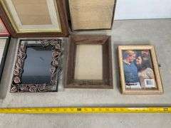 Assorted Photo Frames Including Multiple Materials, Finishes, and Sizes ...
