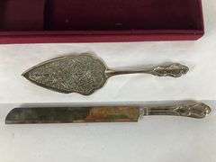 Silver Treasures by Godinger Cake Knife and Server Set in Velvet Case ...
