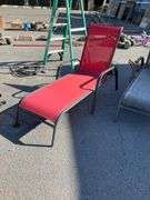 Pair of Metal-Framed Chaise Lounges with Mesh Fabric - Hash Auctions
