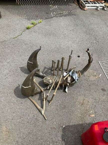 Brass Decorative Scorpion Sculpture, 24 Inches Long - Hash Auctions