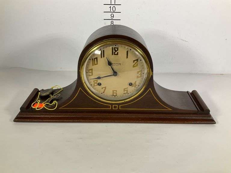 Ingraham Eight-Day Mantel Clock with Pendulum and Key - Hash Auctions