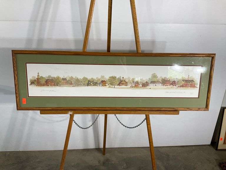Framed Leonard Weber Print of Colonial Williamsburg, Virginia, 45×14 ...