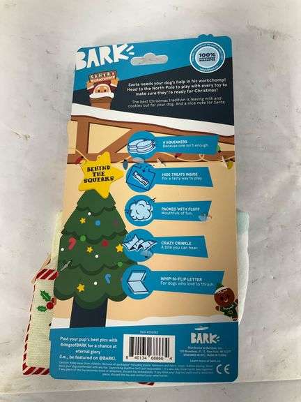 Bark Santa’s Snacks Dog Toy Set with Squeaker and Crinkle Fabric - Hash ...