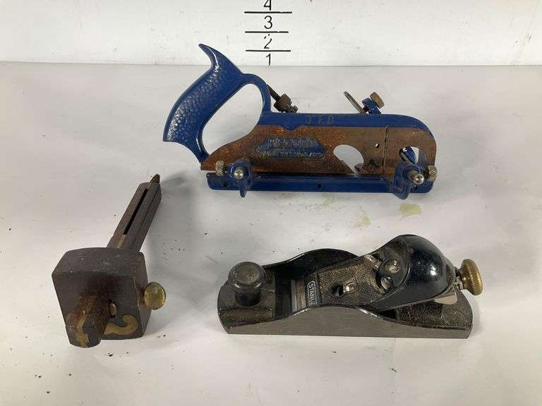 Stanley Hand Plane, Record Rabbet Plane, and Marking Gauge - Hash Auctions