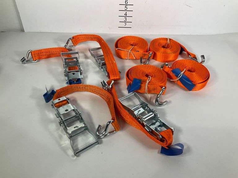 Set of Haklift Ratchet Straps with Hooks and Lashing Capacity Labels ...