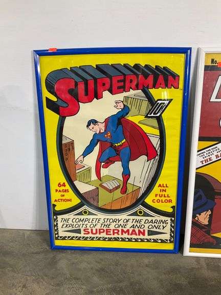 Framed Superman and Detective Comics Posters Featuring Iconic Artwork ...