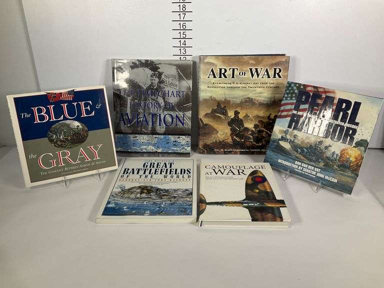 Collection of Six Military and History-Themed Books - Hash Auctions