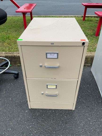Hon Two-Drawer Metal Filing Cabinet with Hanging File Rails - Hash Auctions