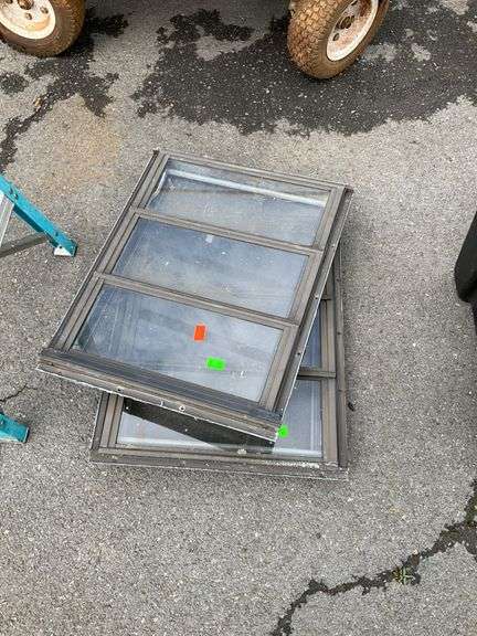 Multi-Pane Aluminum -Framed Windows, Approximately 19×24” - Hash Auctions