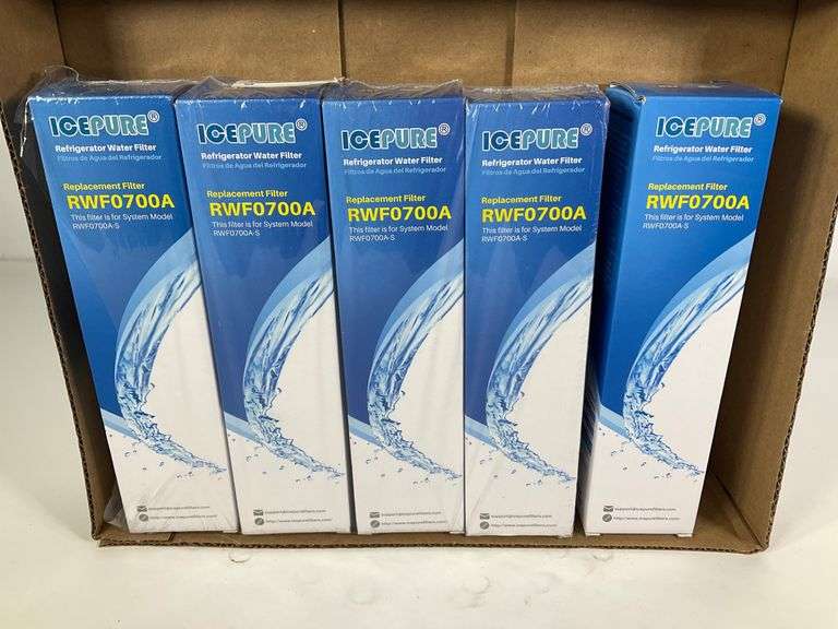 5 ICEPURE Refrigerator Water Filters, Model RWF0700A - Hash Auctions