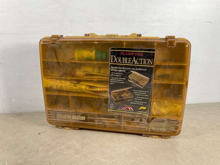 Plano 1150 Double Action Two-Tier Tackle Box with Fishing Tackle and ...