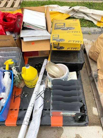 Miscellaneous Pallet Lot with Assorted Tools, Containers, and Supplies - Hash Auctions