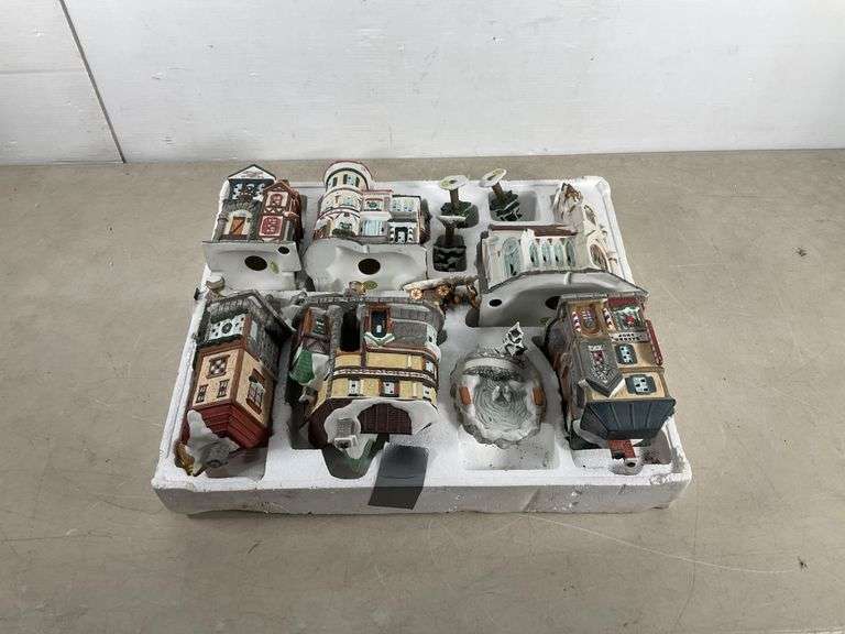 Collection of Mercuries Ceramic Christmas Village Buildings and ...