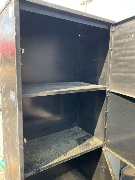 Four-Tier Metal Locker Unit with Ventilated Doors - Hash Auctions