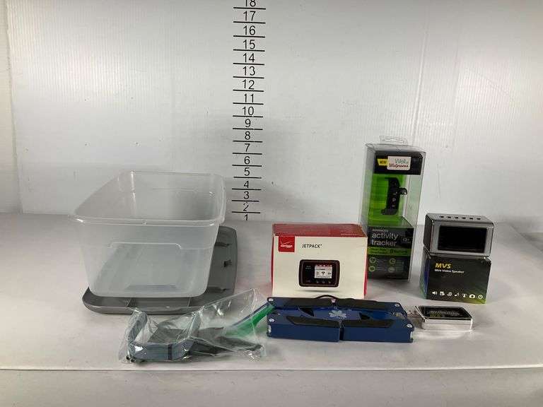 Electronics and Plastic Storage Bin - Hash Auctions