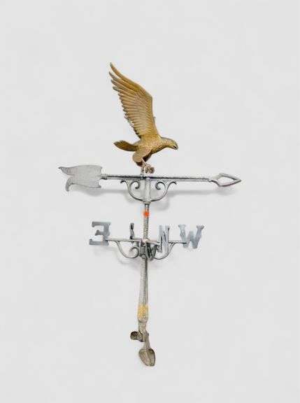 Metal Weather Vane with Eagle and Directional Letters, Full Length is ...