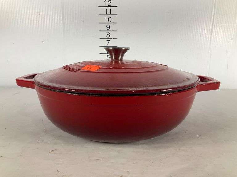 Crofton Red Cast Iron Dutch Oven with Lid - Hash Auctions