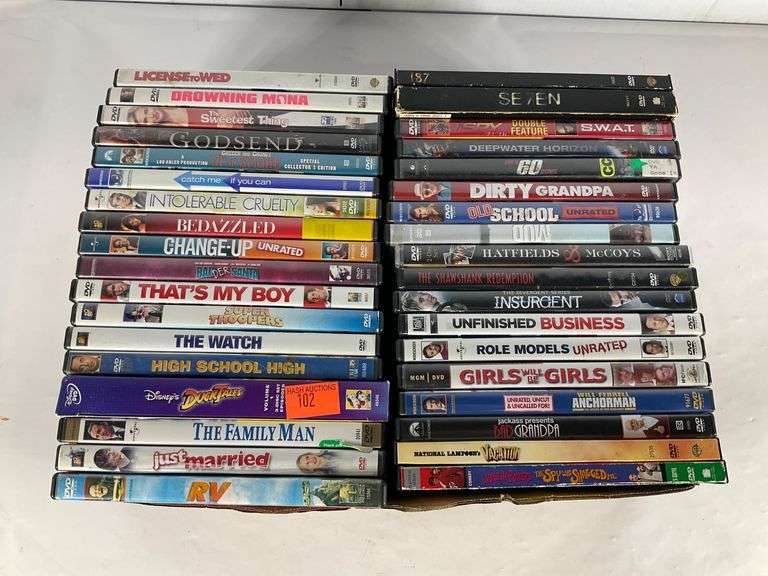 Collection of Mixed Genre DVDs Including Comedies, Dramas, and Series ...