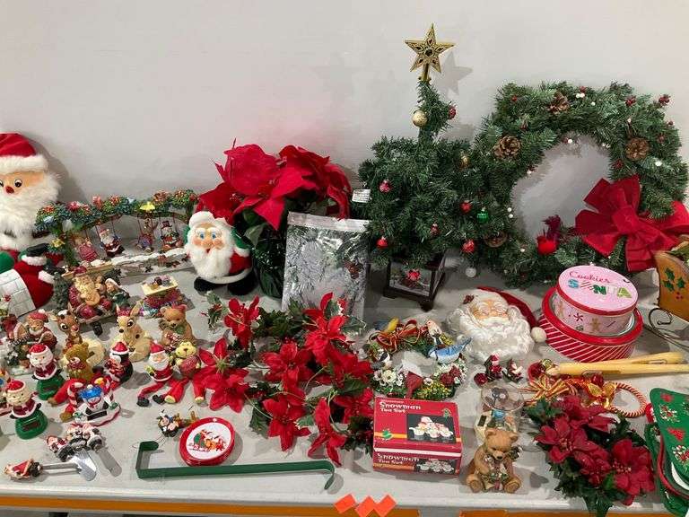 Two boxes: Assorted Christmas Decorations and Figurines Collection ...