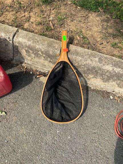 Wooden Handle Fishing Net with 9-Inch Opening and 23-Inch Length - Hash ...