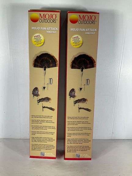 Two Mojo Outdoors Fan-Attack Turkey Decoys, Model HW2307 - Hash Auctions