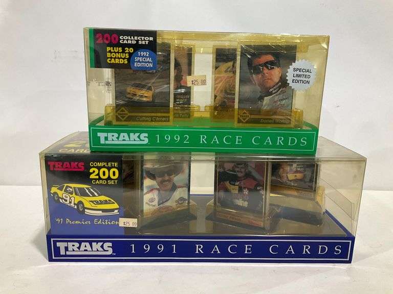 Traks 1991 and 1992 Racing Card Sets in Original Packaging - Hash Auctions