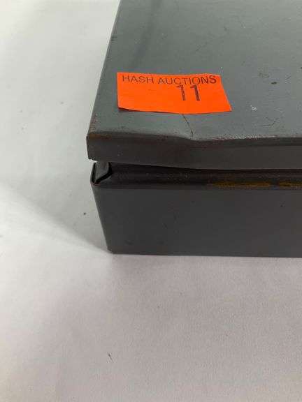 Metal Cash Box with Compartments and Locking Mechanism - Hash Auctions