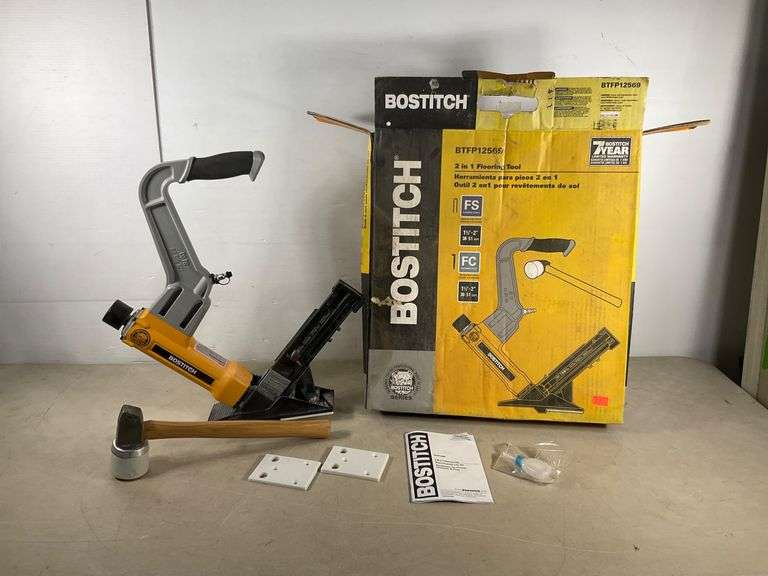 Bostitch BTFP12569 2-in-1 Pneumatic Flooring Tool with Accessories ...
