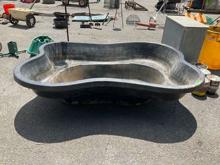 Plastic Pond with Pebbled Basin, 61”L x 35”W - Hash Auctions