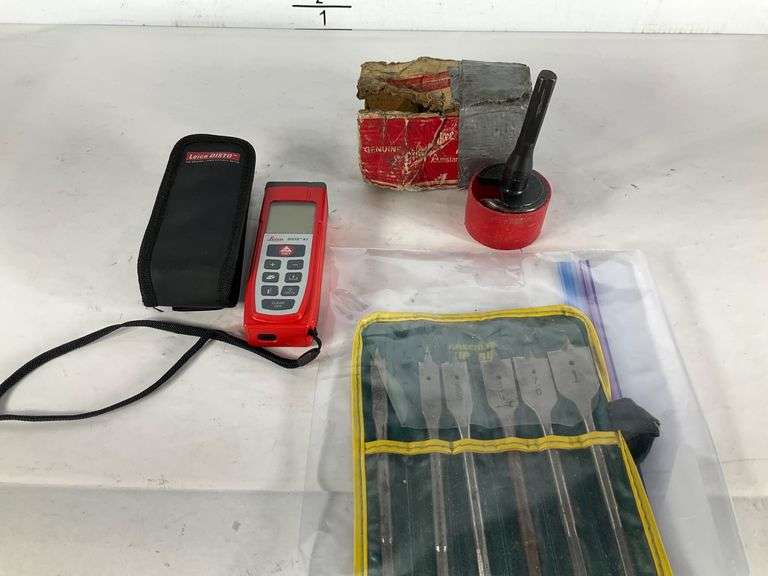 Leica DISTO A3 Laser Distance Meter, Greenlee Spade Bit Set, and Hole ...