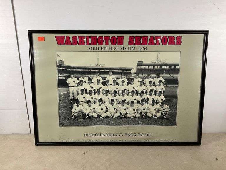 Washington Senators 1954 Griffith Stadium Team Poster in Black Frame ...