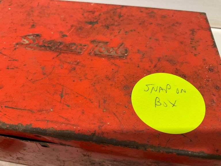 Snap-On Tools Metal Storage Box With Assorted Bolts, Clamps, and Plates ...