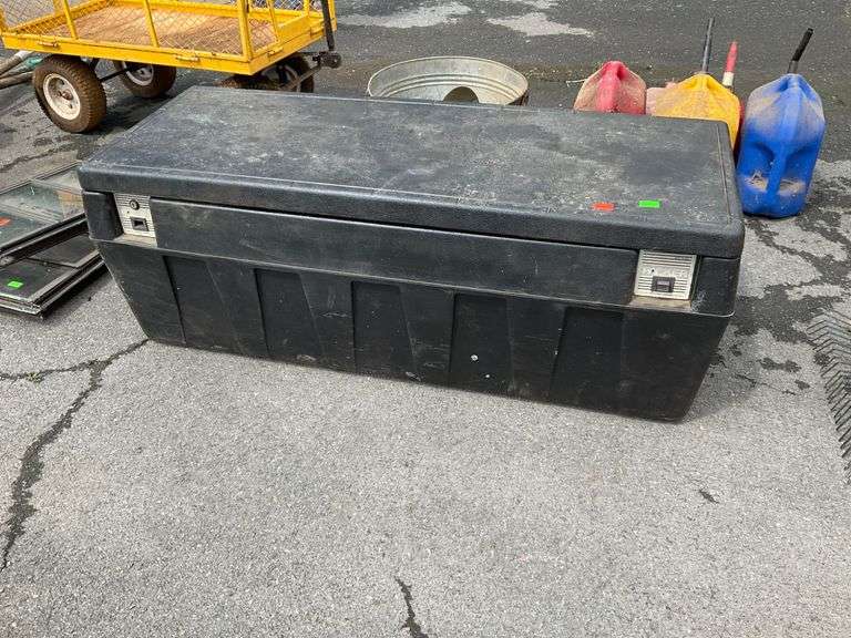 52-Inch Black PRO-PACKER Storage Chest with Hinged Lid - Hash Auctions