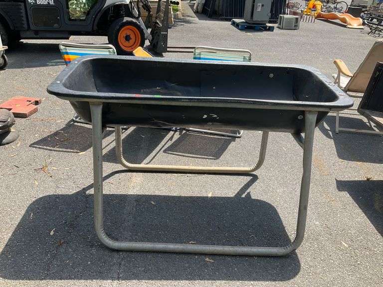 Black Trough Basin with Metal Frame, 57”Lx22”W - Hash Auctions