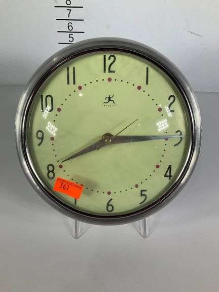 Infinity Branded Wall Clock with Metal Frame and Glass Face - Hash Auctions