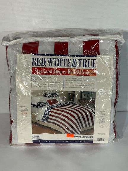 Red, White & True Twin Mini-Set Comforter and Sham by Springs ...