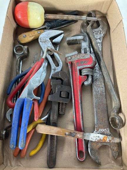 Hand Tools Including Wrenches, Pliers, and Screwdriver - Hash Auctions