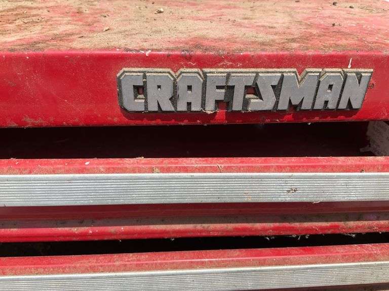 Craftsman Red Metal Toolbox With 3-Drawers and Assorted Tools - Hash ...