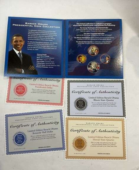 Barack Obama presidential coin set with COA - Hash Auctions