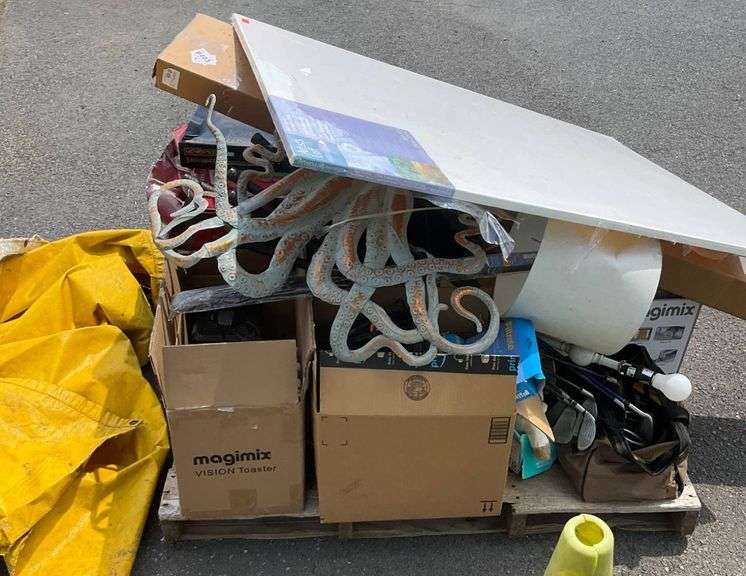 Mixed Pallet Lot with Various Household and Miscellaneous Items - Hash ...