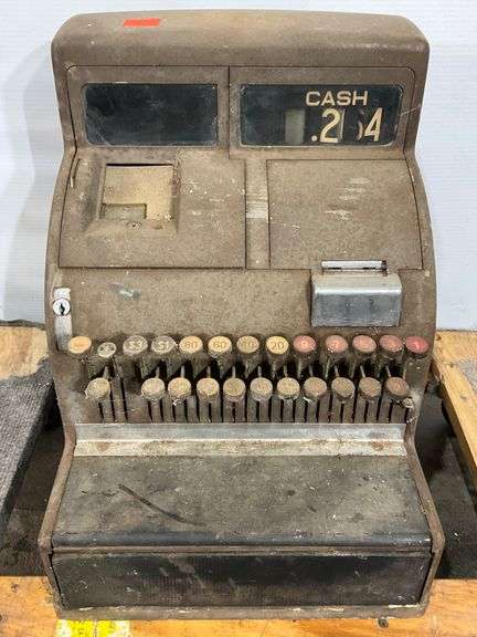 Antique NCR Cash Register with Numeric and Lever Keypad - Hash Auctions