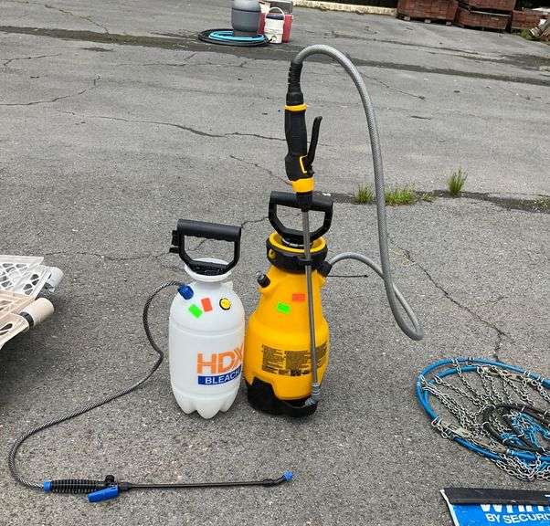 Two Pump Action Sprayers Including HDX and Yellow Model - Hash Auctions