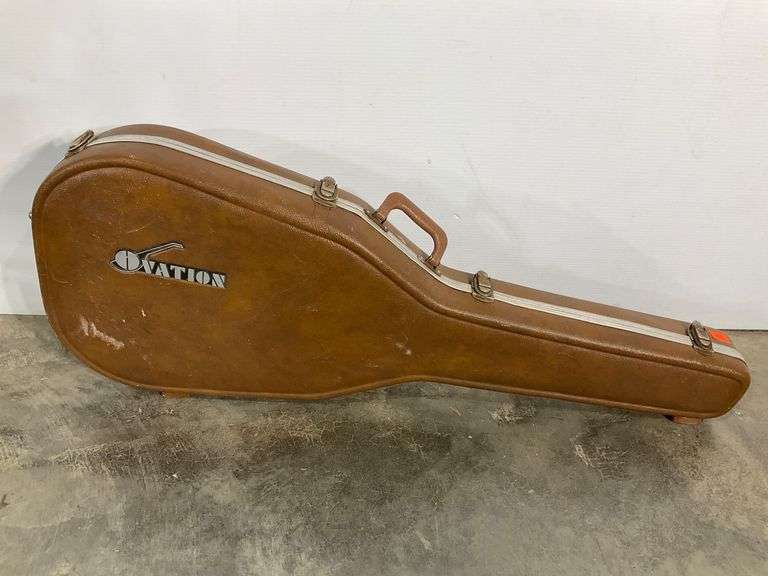 Brown Ovation Guitar Case with Plush Interior and Metal Latches - Hash ...
