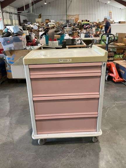 Metal Medical Cart by Rx Systems, Inc. with Lockable Drawers and Side ...