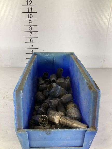 Metal Hydraulic Hose Fittings and Connectors in Blue Storage Bin - Hash ...