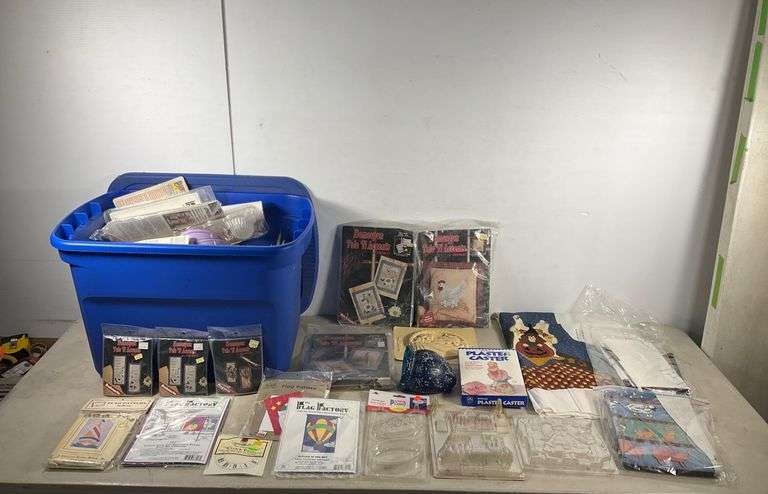 Craft Supplies and Patterns with Storage Bin - Hash Auctions