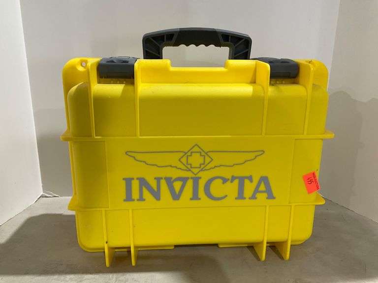 Yellow Invicta Storage Case with Foam Inserts - Hash Auctions