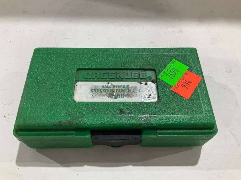 Greenlee 735BB Ball Bearing Knockout Punch Set in Green Case - Hash ...