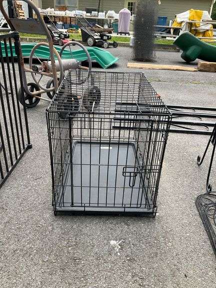 Wire Pet Cage with Removable Liner, 30”Lx19”Wx21”H - Hash Auctions
