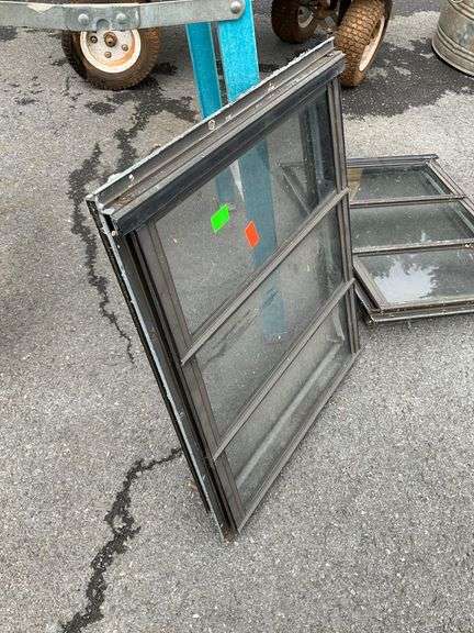 Multi-Pane Aluminum -Framed Windows, Approximately 19×24” - Hash Auctions